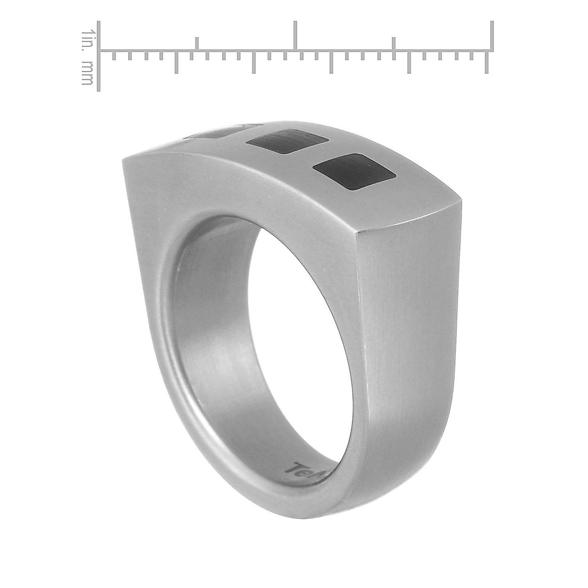 TeNo Stainless Steel Ring. Ring Size 8.