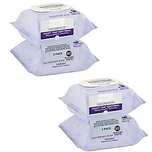 Equate Beauty Night-time Soothing Makeup Remover Towelettes, 40 sheets, 2 count (Pack of 2)
