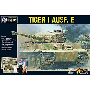 Bolt Action Tiger I AUSF E Heavy Tank 1:56 WWII Military Wargaming Plastic Model Kit
