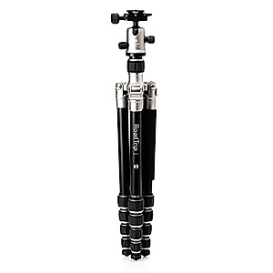 Benro MeFOTO Roadtrip Travel Tripod, Ballhead and Monopod in Titanium, 1 Series Aluminum Legs, 4 Leg Sections, Twist Leg Locks, Padded Carrying Case (BMRTATTN)