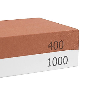 NEIKO 54004A Whetstone, Knife Sharpening Stone, 400 & 1000 Grit, Coarse, 2 Side Sharpener Stone, Water Sharpening Stone Set, Scissor, Blade, Kitchen Knife Sharpener Stone, Wet Stone Sharpening Kit