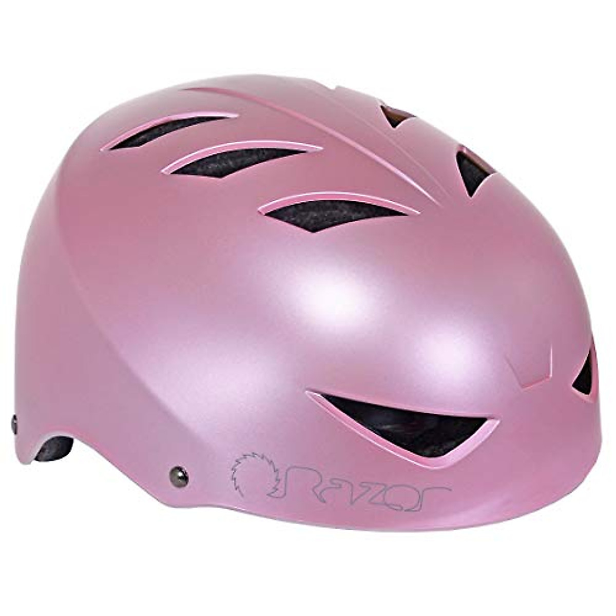 Razor 97863 V-12 Adult One Size Safety Multi Sport Bicycle Helmet with 12 Cooling Vents, Adjustable Strap, and Padding, Satin Pink Quartz