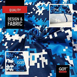 GOT Sports UPF 50+ Balaclava Face Mask - Sun Protection Hood Balaclava for Men Women - Motorcycle Sheisty Mask for Fishing (Pixel Blue Camo)