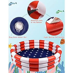 2 Intheanz Kiddie Pool Inflatable 49” X 12” Kids Swimming Pools, Inflatable Baby Ball Pit Pool, Breastmilk Cooler Bag with Ice Pack, Fit 4 Baby Bottles Up to 16 Ounce Insulated Breastmilk Storage Bag