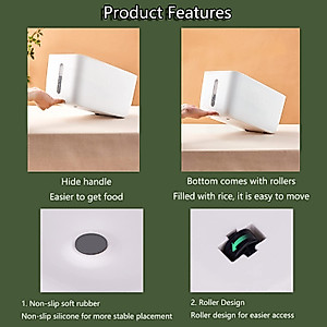 Rice Container, 22lbs Rice Storage Container, Slide Lid Rice Container, Cereal and Pantry Storage containers, Storage containers for a Pantry, Dry Food Storage containers