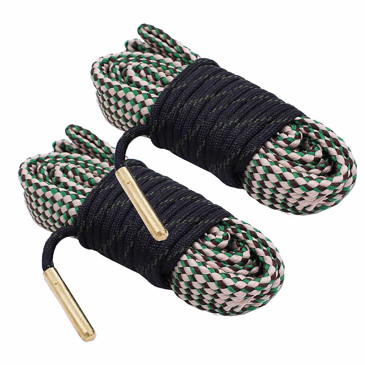 Calicob 2PCS Cleaning Snake for 7.62 .308 .300 30-30 30-06 .30 Rifle Barrel Snake Bore Rope Brush for Rifle Pistol, Easy to Use Reusable Cleaning Snakes One Pull