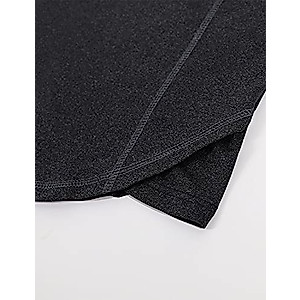 Yakestyle Women's V Neck Golf Shirt Short Sleeve Athletic Quick Dry Moisture Tennis Wicking Yoga Polo, Black, Large