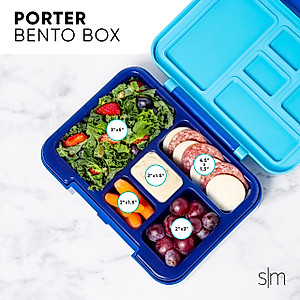 Simple Modern Disney Pixar Bento Lunch Box for Kids | BPA Free, Leakproof, Dishwasher Safe | Lunch Container for Boys, Toddlers | Porter Collection | 5 Compartments | Pixar Pals