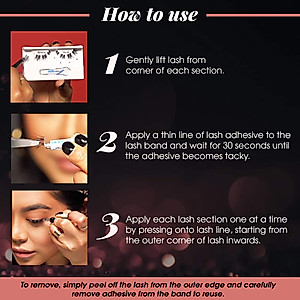 Ardell Pre-Cut False Lashes Demi Wispies with Free DUO adhesive, 4 packs