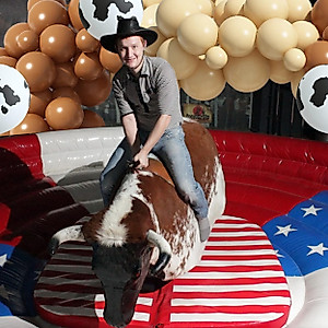 180PCS Cow Balloons Garland Kit – Balloons Garland Arch Kit with Neutral Brown Blush Latex Cow Balloons Assorted Sized Brown Balloons Garland Arch Kit Cow Print Party Supplies for Birthday Party Arch