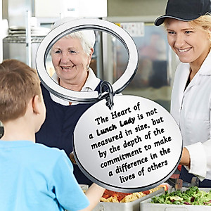 LQRI Lunch Lady Gift School Lunch Lady Appreciation Gift The Heart of a Lunch Lady is Not Measured in Size Thank You Gift for Lunch Lady Cooker Cafeteria Worker (sliver)