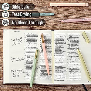 Mr. Pen- Aesthetic Pens, 6 Pack, Black Ink, Fast Dry, No Smear Bible Pens No Bleed Through, Fine Point Pen, Ballpoint Pens Ballpoint, Fine Tip Pens for Note Taking, Pens Aesthetic