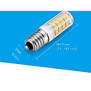 E14 LED Bulb E14 European Base Bulb E14 Cooker Hood Bulb E14 Chandelier Light Bulb 120V Replace Salt lamp,Home Lighting, Kitchens Lighting 4W(40W Halogen Equivalent)Warm White 3000K Dimmable (5-Pack)