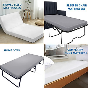 Cot Mattress Pad Waterproof Mattress Protector, Quilted Cot Size Mattress Cover 30" X 75" X 10" Fitted for Narrow Twin/Camp Bunk/Rvs Bunk/Guest Beds, Deep Pocket Mattress Topper, White (Cover Only)