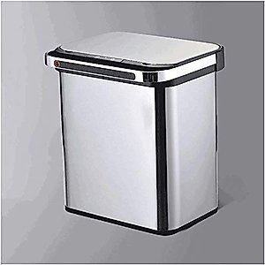 CXDTBH Garbage Sorting Trash Can Household Smart Trash Can with Lid Stainless Steel Kitchen Motion Induction Trash Can Trash Can for Bedroom (Size : 9l)