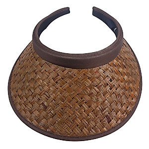 TOP HEADWEAR Straw Clip-On Visor - Brown