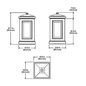 Mayne Berkshire Multi-Purpose Storage Bin - 20in x 20in x 38in - 45 Gallons of Storage Capacity - Polyethylene (4835-B)