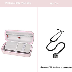 FBLFOBELI Stethoscope Case Compatible with 3M Littmann Classic III/Lightweight II S.E/MDF Acoustica Deluxe Stethoscopes, Includes Mesh Pocket for Nurse Accessories for Work (Pink)