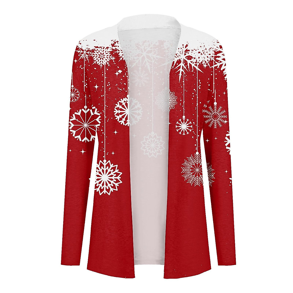 MABUTINGTI Christmas Cardigan Christmas Cardigan Long Cardigans for Women Trendy Cute Pattern Lighweight with Long Sleeve Open Front Outwear Wine XX-Large