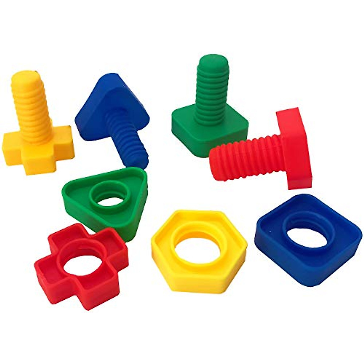 Bonka Bird Toys 1535 4 Huge Nuts Bolts Bird Toy Parts Parrots Macaws Cockatoo Plastic Gym Foot Talon Beak Aviary Amazon African Grey Conures Pet Play Parrot