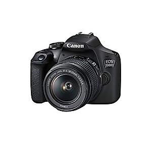 Canon EOS 2000D (Rebel T7) DSLR Camera + 18-55mm III Kit (Renewed)