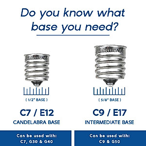 Novelty Lights 25 Pack G40 Clear Outdoor Globe Bulbs, Light Bulbs Glass Incandescent Bulbs with 3000 Hour Lifespan, Globe String Lights Replacement Bulbs