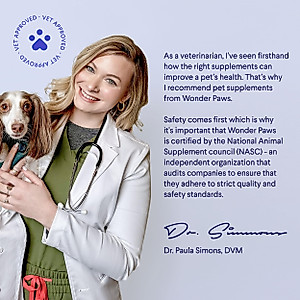 Wonder Paws Probiotics for Dogs – Daily Probiotic Supports Gut Health, Digestion, Gas, Bloating, Constipation, Stomach Relief & Immune Support - With Natural Probiotic & Prebiotic – 90 Probiotic Chews