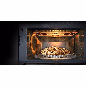 SAMSUNG 1.2 Cu Ft PowerGrill Duo Countertop Microwave Oven w/ Power Convection, Ceramic Enamel Interior, Built-In Capability, 900 Watt, MC12J8035CT/AA, Fingerprint Resistant Stainless Steel, Black
