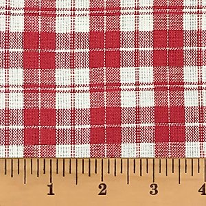 Perfect Red 6 Cotton Homespun Plaid Fabric by JCS - Sold by The Yard