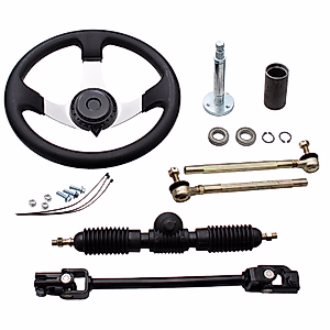 320mm(12.6“) Gear Rack Pinion & 300mm Steering Wheel Full Steel For 110cc Go Kart Gokart