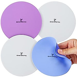 Human Intentions Jar Opener (4PK) - Rubber Jar Gripper for Weak Hands - Bottle Opener for Arthritic Hands - Jar Opener Gripper Pad - Lid Opener Non Tear - Coaster - Trivet
