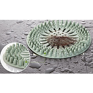 6 Pack Hair Catcher for Bathtub and Kitchen Shower Drains Hair Stopper Durable Silicone Easy to Install and Clean.