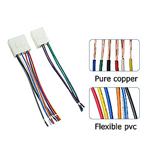 RED WOLF Car Radio Install Wire Harness Compatible with 1989-2002 Mazda 626/Miata/MX3/Protege/MPV/Millinia Stereo Plug Connector
