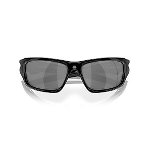 Oakley Men's OO9236 Valve Rectangular Sunglasses, Polished Black/Black Iridium, 60 mm