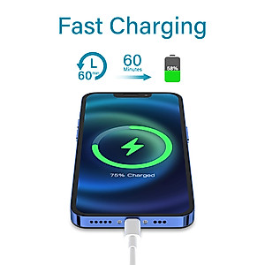 [Apple Certified] iPhone Charger 1 ft 5 Pack, Lightning to USB Cable 1 Foot, Long Fast iPhone Charging Cables Cord for iPhone 13 Pro Max/12 Mini/11/XR/Xs/X/8/7/6/iPad Pro/Air/Mini-1Feet White