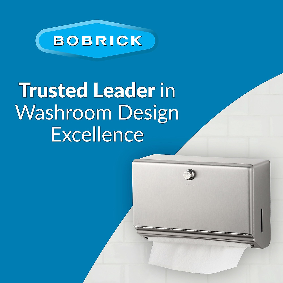 Bobrick B-2621 10.75 in. x 4 in. x 7.13 in. Surface-Mounted Paper Towel Dispenser - Stainless Steel