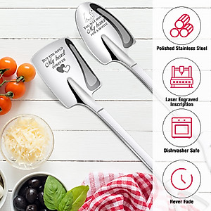 Engagement Gifts for Couples,Wedding Gifts for Bride and Groom, Cool Bridal Shower Gift Engraved Ice Cream Spoon，2 Pcs Personalized Coffee Spoon Stainless Steel Couple Gifts