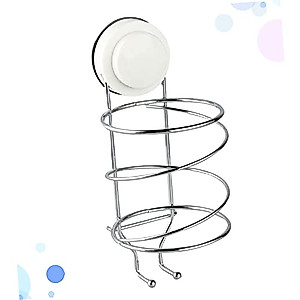 HONMEET Hair Dryer Holder Storage Shelf Storage Rack Hair Dryer Stand Hair Dryer Rack Blow Dryer Holder Storage Shelves Silver