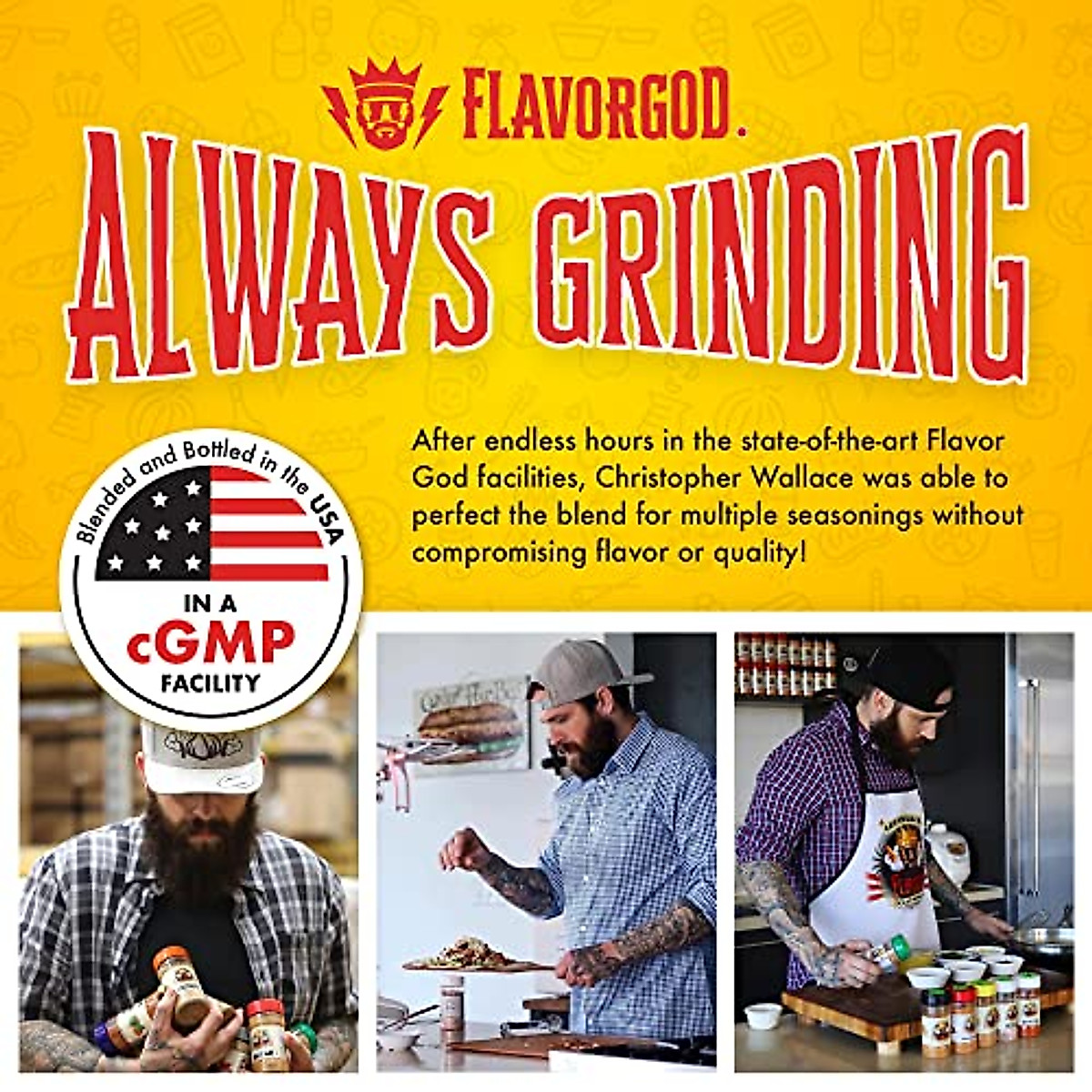 Flavor God Pizza Seasoning Mix Low Sodium, Kosher, Gluten & Dairy Free, Vegan Keto-Friendly Natural Healthy Spice Blend For Grilling Chicken Beef Seafood Vegetables, Salad, Tacos, Ravioli, Dips, Pasta
