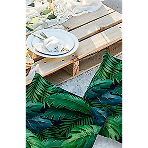 Outdoor Waterproof Pillow Covers for Patio Furniture Tropical Plants Decorative Throw Pillow Cover Monstera Leaf Pillowcases Set of 2 Cushion Case for Sofa Couch Chair Home Decor 18 x 18 in
