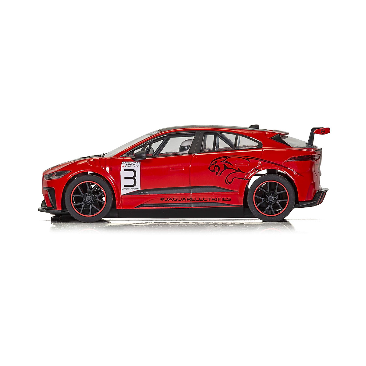 Scalextric Jaguar I-Pace Red #3 1:32 Slot Race Car C4042