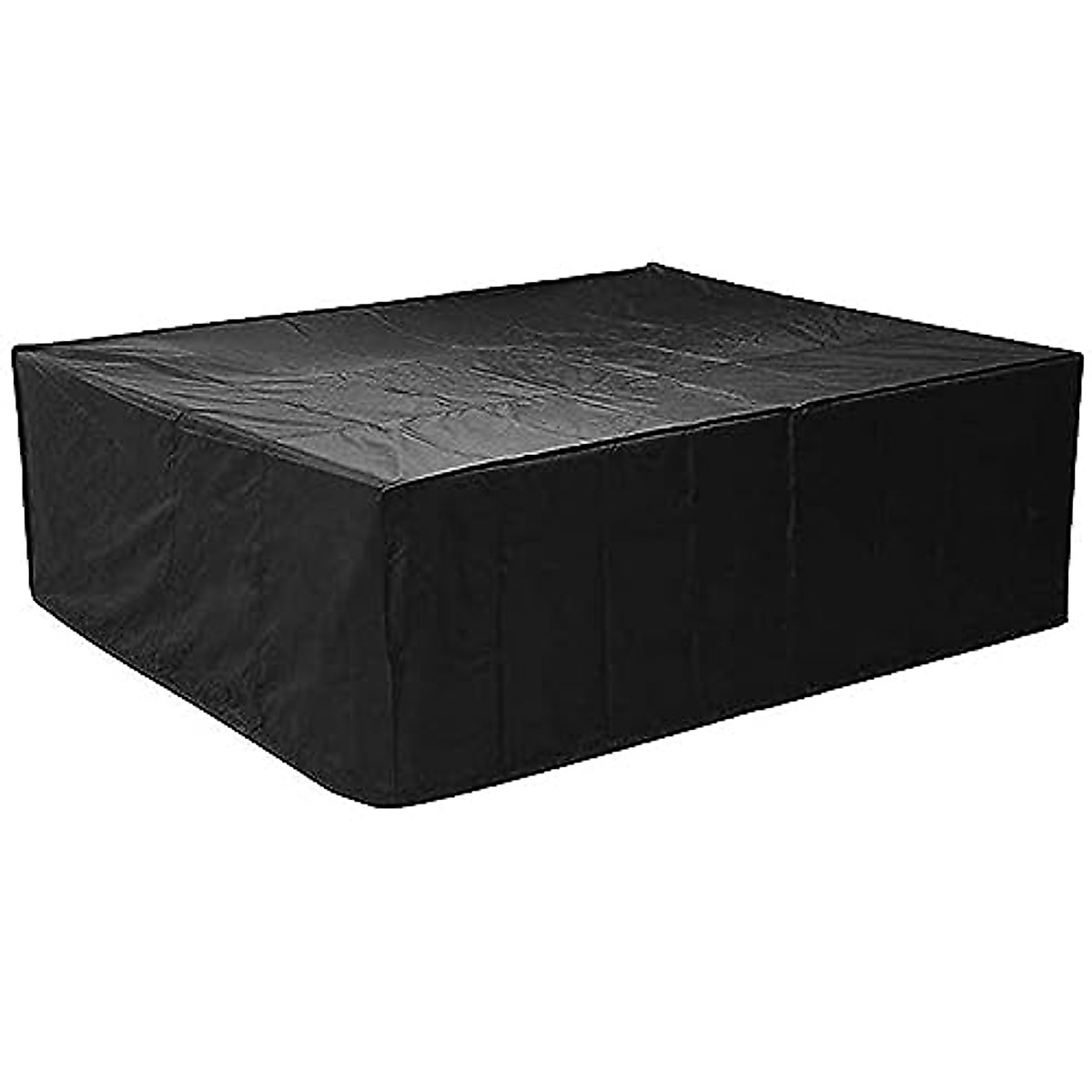QINY Furniture Waterproof Cover Sofa Rain Garden Patio Protective Cover Black and Silver，for Rattan Table Cube Chair 23.8.23 (Color : Black, Size : 80X80X80cm)