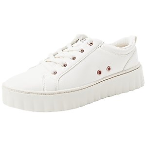 Roxy Women's Sheilahh Slip On Platform Sneaker Shoe, White , 9 medium US