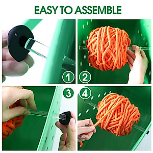 TIFFYONEK Yarn Spinner Compatible With Bogg Bag, Acrylic Yarn Holder With 2 Pcs Straw Covers, Yarn Holder for Crocheting and Knitting Gift for Craft Lover