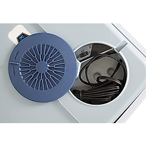 K-Box Electric Cooler and Warmer for Car and Home - 34 Quart (32 Liter) - Dual 110V AC House and 12V DC Vehicle Plugs (Blue)