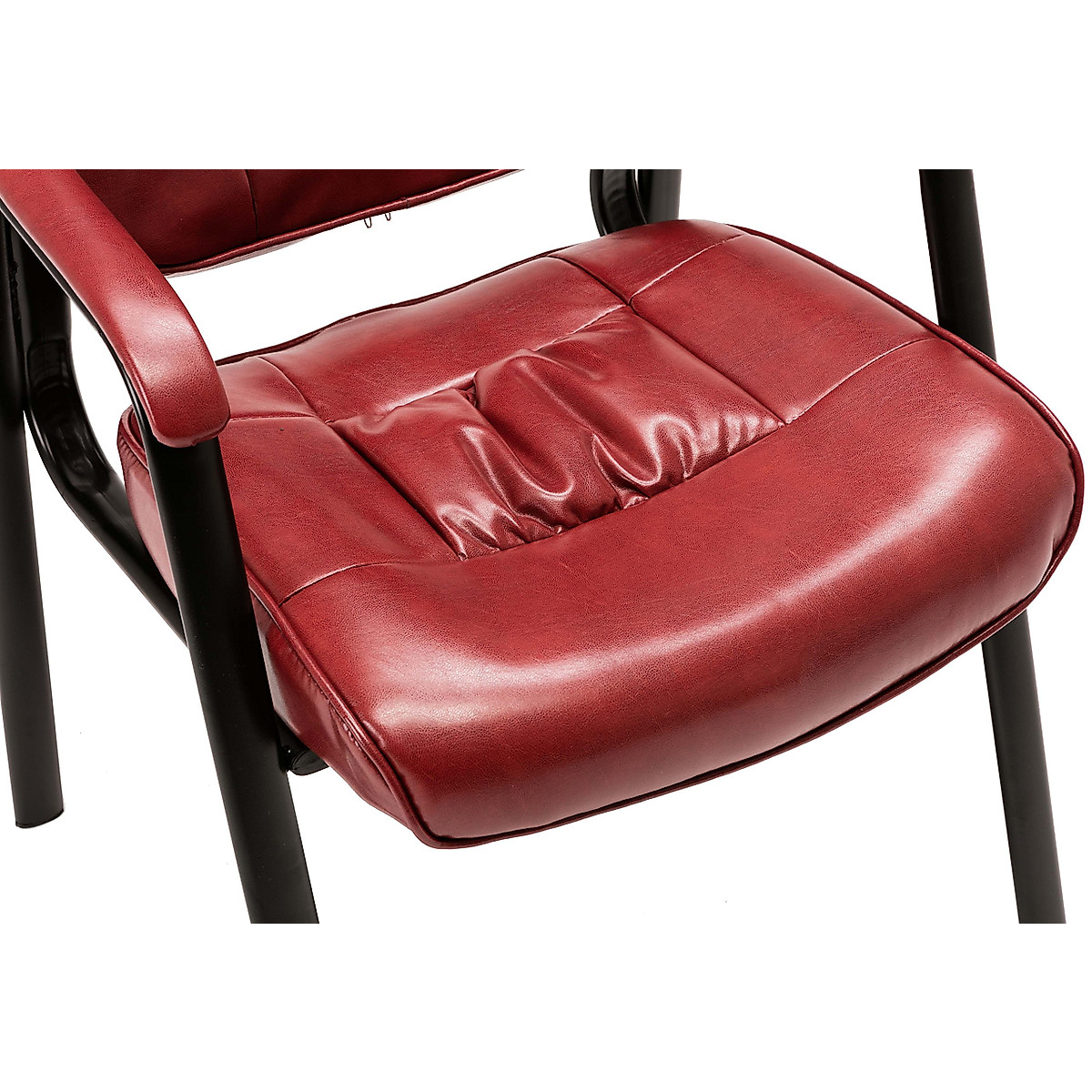 BTEXPERT Leather Office Executive Waiting Room Guest Reception Side Conference Chair, Burgundy, 1