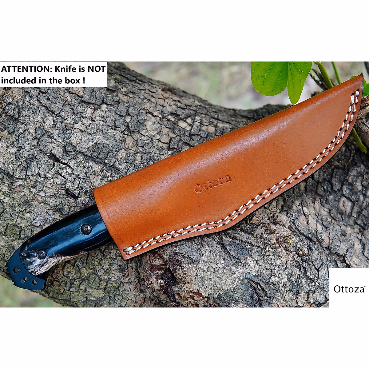 Ottoza TOP GRAIN Leather Knife Sheaths for Fixed Blade Knives, Leather Knife Sheath for Belt, Leather Knife Holster Belt Knife Holder, Vertical Knife Sheath for Belt No:46