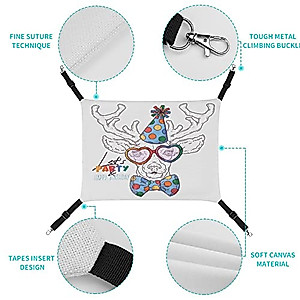 Party Holiday Deer Pet Hammock Bed Guinea Pig Cage Hammock Small Animal Hanging Bed for Ferret, Chinchilla, Puppy and Other Small Animals