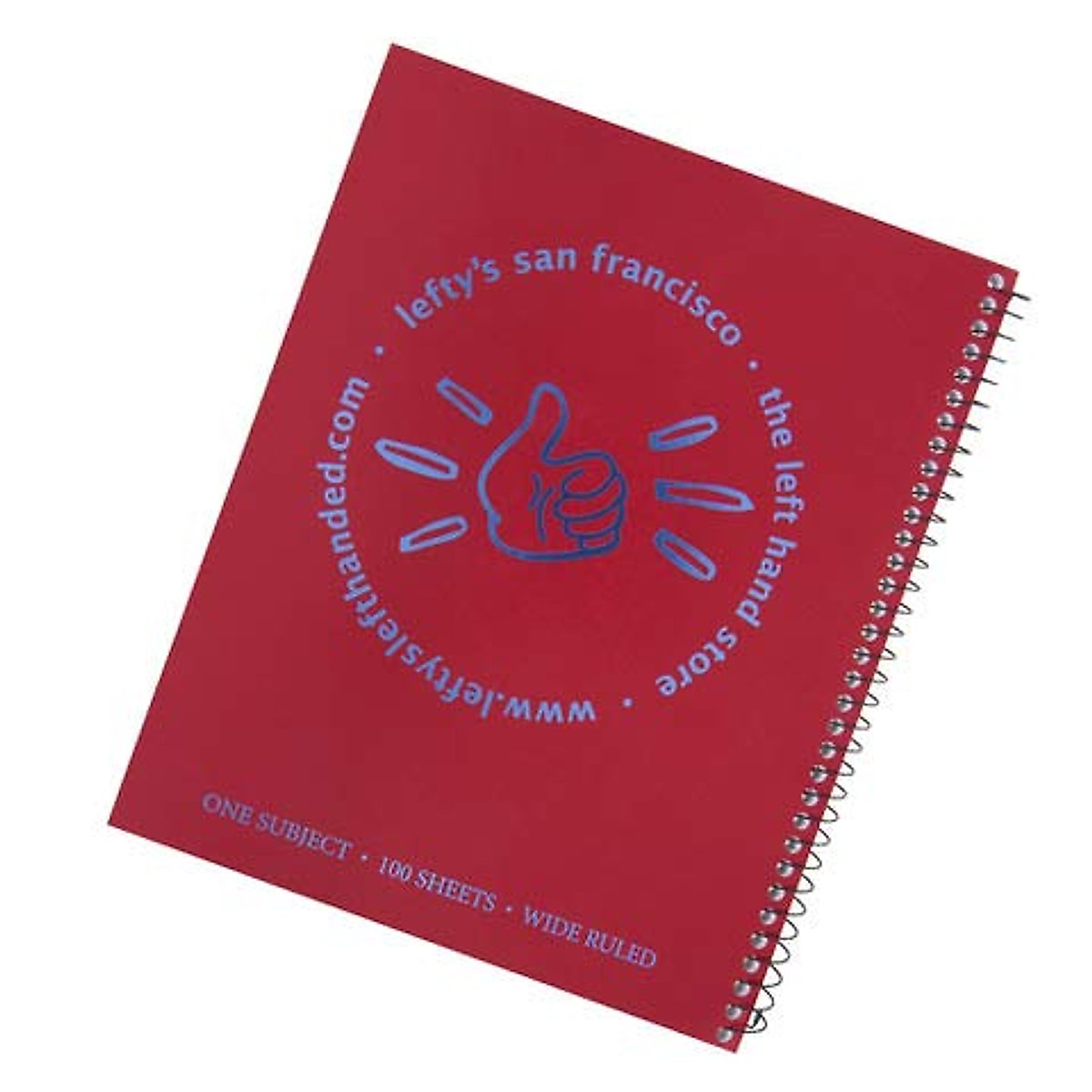 Left-Handed Only from Lefty's Wide Ruled Notebook with Logo Cover, Set of 3, Assorted Colors