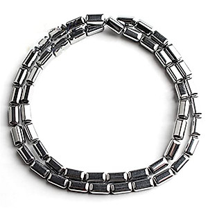 4X8 Mm Smooth Long Cylinder Hematite Multicolor Pleated Loose Spacer Beads Natural Stone Bead For Jewelry Making Diy Bracelets 15 Inch Blue